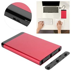 Garsentx Portable External Hard Drive Box 8TB SSD/HDD SATA Slim 2.5 Inches USB 3.0 Easy Installation for Windows (Red)