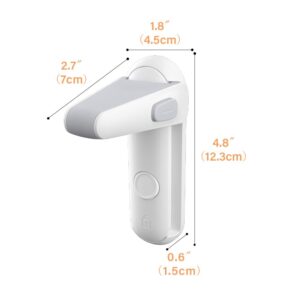 SAFELON 2 Pcs Door Lever Locks for Childproof & Petproof, Door Handle Locks for Toddlers, Baby Safety Locks for Toddlers (White)