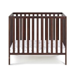 Suite Bebe Palmer 3-in-1 Mini Crib in Espresso - with Mattress Pad