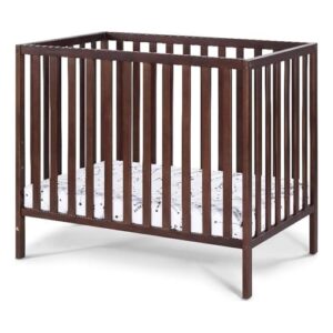 suite bebe palmer 3-in-1 mini crib in espresso - with mattress pad