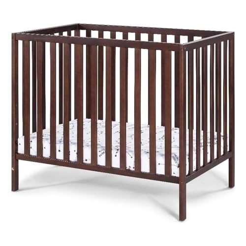 Suite Bebe Palmer 3-in-1 Mini Crib in Espresso - with Mattress Pad