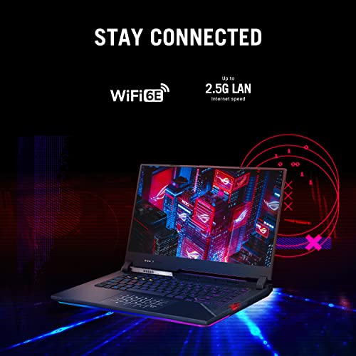 ASUS ROG Strix G15 (2022) Gaming Laptop, 15.6” 165Hz IPS QHD Display, NVIDIA GeForce RTX 3070 Ti, AMD Ryzen 9 6900HX, 16GB DDR5, 1TB SSD, Per-Key RGB Keyboard, Windows 11 Home, G513RW-ES94