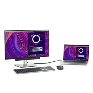 Dell P2423D Monitor - 23.80-inches QHD (2560 x 1440) 60Hz Display, sRGB 99%, 5ms Response Time, HDMI/DP/USB 3.2 Gen 1 Connectivity, Height/Tilt/Swivel/Pivot Adjustability, 16.7 Million Colors - Black