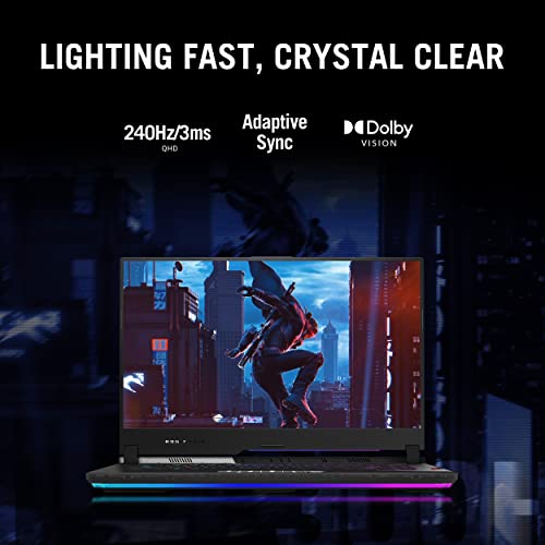 ASUS ROG Strix G15 (2022) Gaming Laptop, 15.6” 165Hz IPS QHD Display, NVIDIA GeForce RTX 3070 Ti, AMD Ryzen 9 6900HX, 16GB DDR5, 1TB SSD, Per-Key RGB Keyboard, Windows 11 Home, G513RW-ES94