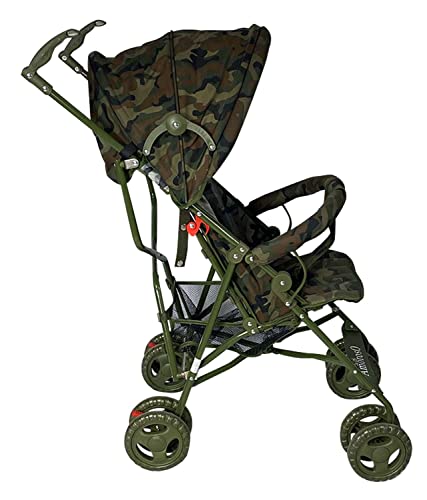 AmorosO Single Stroller - Baby Stroller with Four Wheels - Lightweight Stroller - Convertible Stroller with Extra Storage Space - Foldable Stroller with Sun Protection Hood Cover