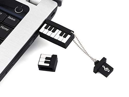 USB Flash Drives , 32GB / 64GB Silicone Waterproof USB 2.0 USB Memory Stick Pen Drive U Disk Jump Drive Data Storage Pendrive Thumb Drives (64GB, Cute Piano)