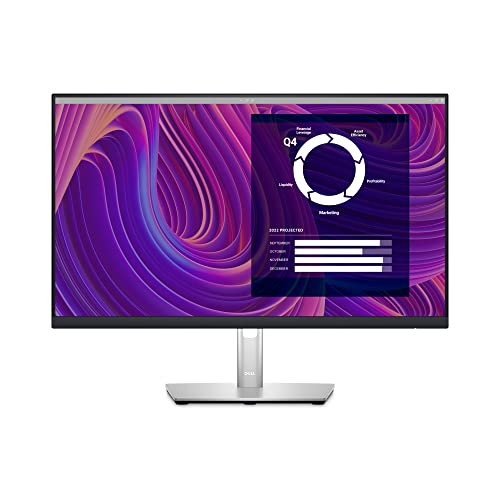 Dell P2423D Monitor - 23.80-inches QHD (2560 x 1440) 60Hz Display, sRGB 99%, 5ms Response Time, HDMI/DP/USB 3.2 Gen 1 Connectivity, Height/Tilt/Swivel/Pivot Adjustability, 16.7 Million Colors - Black