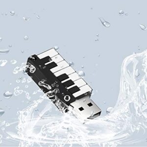 USB Flash Drives , 32GB / 64GB Silicone Waterproof USB 2.0 USB Memory Stick Pen Drive U Disk Jump Drive Data Storage Pendrive Thumb Drives (64GB, Cute Piano)