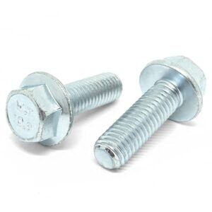 (6 pieces) m10-1.25x35 class 10.9 jis hex flange bolts screws unf fine full threads zinc clear