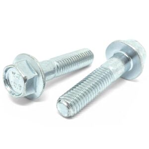 (10 pieces) m12-1.75x45 class 10.9 hex flange bolts screws unc coarse partial threads zinc clear