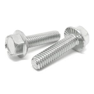 (25 pieces) 3/8-16x1-1/4" 18-8 stainless steel serrated hex flange bolts screws unc coarse full threads plain