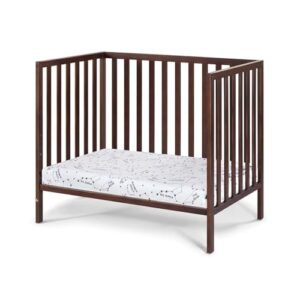 Suite Bebe Palmer 3-in-1 Mini Crib in Espresso - with Mattress Pad