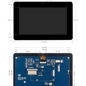 waveshare 8inch Capacitive Touch Display Compatible with Raspberry Pi 5/4B/3B+/3A+/3B/2B/B+/A+/CM3/3+/4 800×480 Resolution with 5MP Front Camera DSI Interface