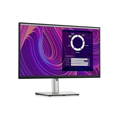 Dell P2423D Monitor - 23.80-inches QHD (2560 x 1440) 60Hz Display, sRGB 99%, 5ms Response Time, HDMI/DP/USB 3.2 Gen 1 Connectivity, Height/Tilt/Swivel/Pivot Adjustability, 16.7 Million Colors - Black