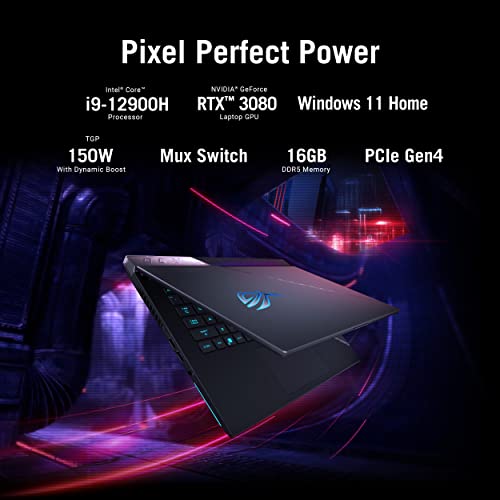 ASUS ROG Strix G15 (2022) Gaming Laptop, 15.6” 165Hz IPS QHD Display, NVIDIA GeForce RTX 3070 Ti, AMD Ryzen 9 6900HX, 16GB DDR5, 1TB SSD, Per-Key RGB Keyboard, Windows 11 Home, G513RW-ES94