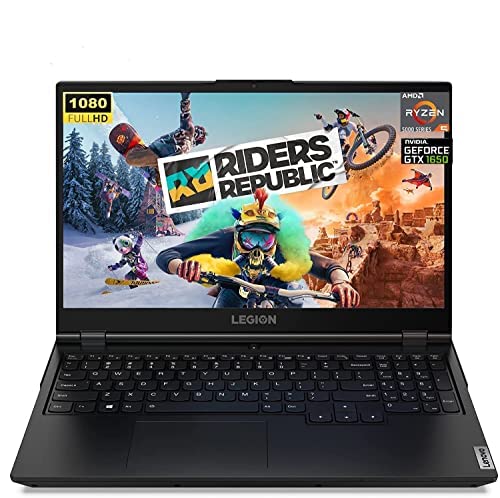 Lenovo Legion 5 Gaming Laptop, 17.3” FHD (1920 x 1080) Display, AMD Ryzen 5 5600H Processor, 32GB RAM, 1TB SSD, NVIDIA GeForce GTX 1650, Backlit Keyboard, Windows 11 Home, Blue