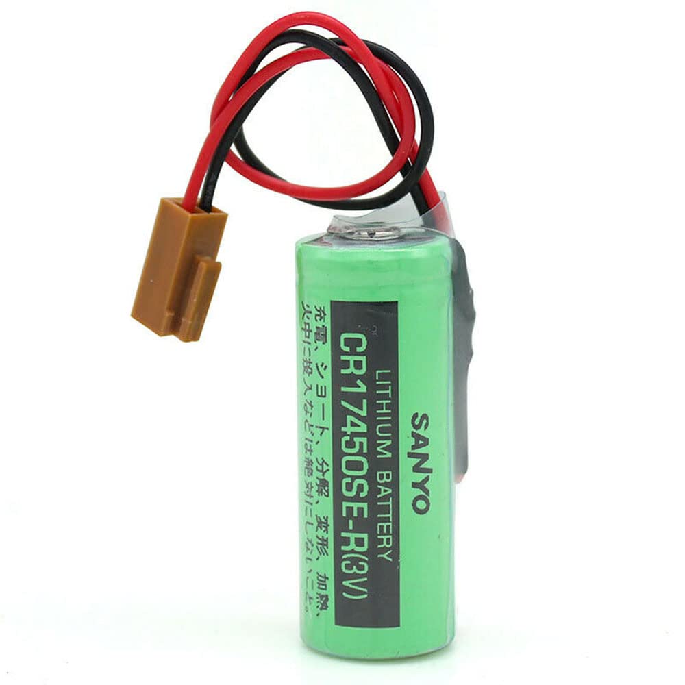 BAOBUTE 2PCS CR17450SE-R / A98L-0031-0012 3V 2500mah PLC Battery with Plug for FANUC 17*45.5mm