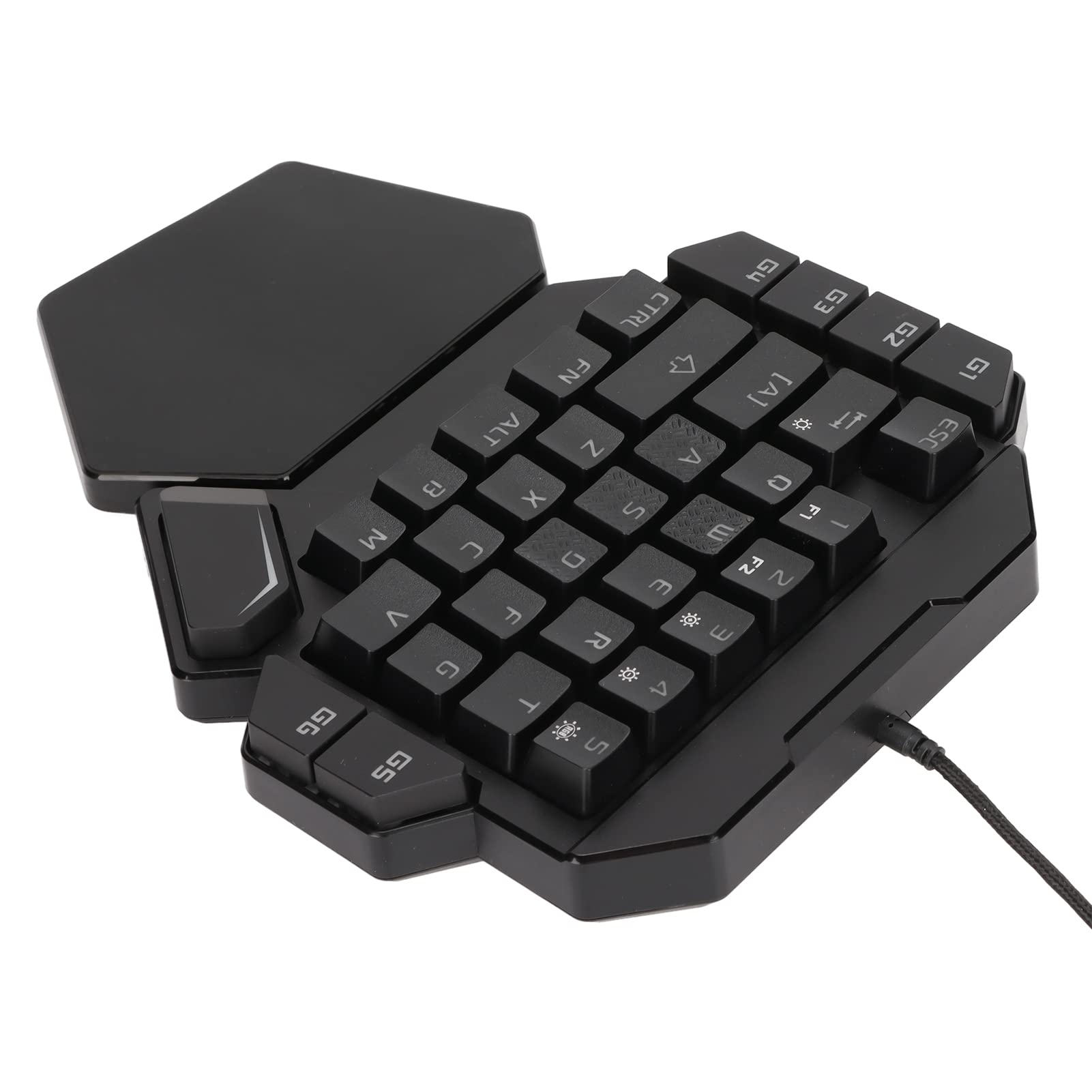 Shanbor One Handed Gaming Keyboard, One Handed Keyboard Ergonomic Design for Dorm for Game for Home