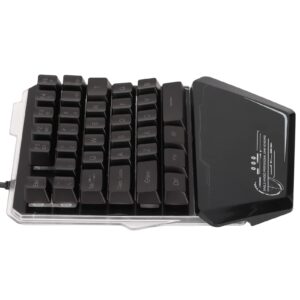 shanbor one handed keyboard, portable small gaming keyboard for home for office