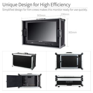 SEETEC P173-9HSD-CO 17.3 Inch Carry on Broadcast Production Director Monitor with 3G-SDI HDMI YPbPr Input and Output Aluminum Design Full HD 1920×1080