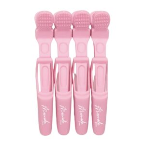 mermade hair grip clips - hair clips for styling, alligator clips for hair sectioning, professional salon quality styling clips - signature pink clips (pack of 4)