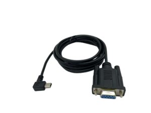 mini usb to rs232 serial adapter, dafensoy right turn mini usb 5 pin male to db9 pin female serial converter cable, for various serial devices and usb mini port black 1.8m/6feet