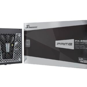 Seasonic Prime PX-850, 850W 80+ Platinum, Full Modular, Fan Control in Fanless, Silent, and Cooling Mode, 12 Year Warranty, Perfect Power Supply for Gaming and High-Performance Systems, SSR-850PD.