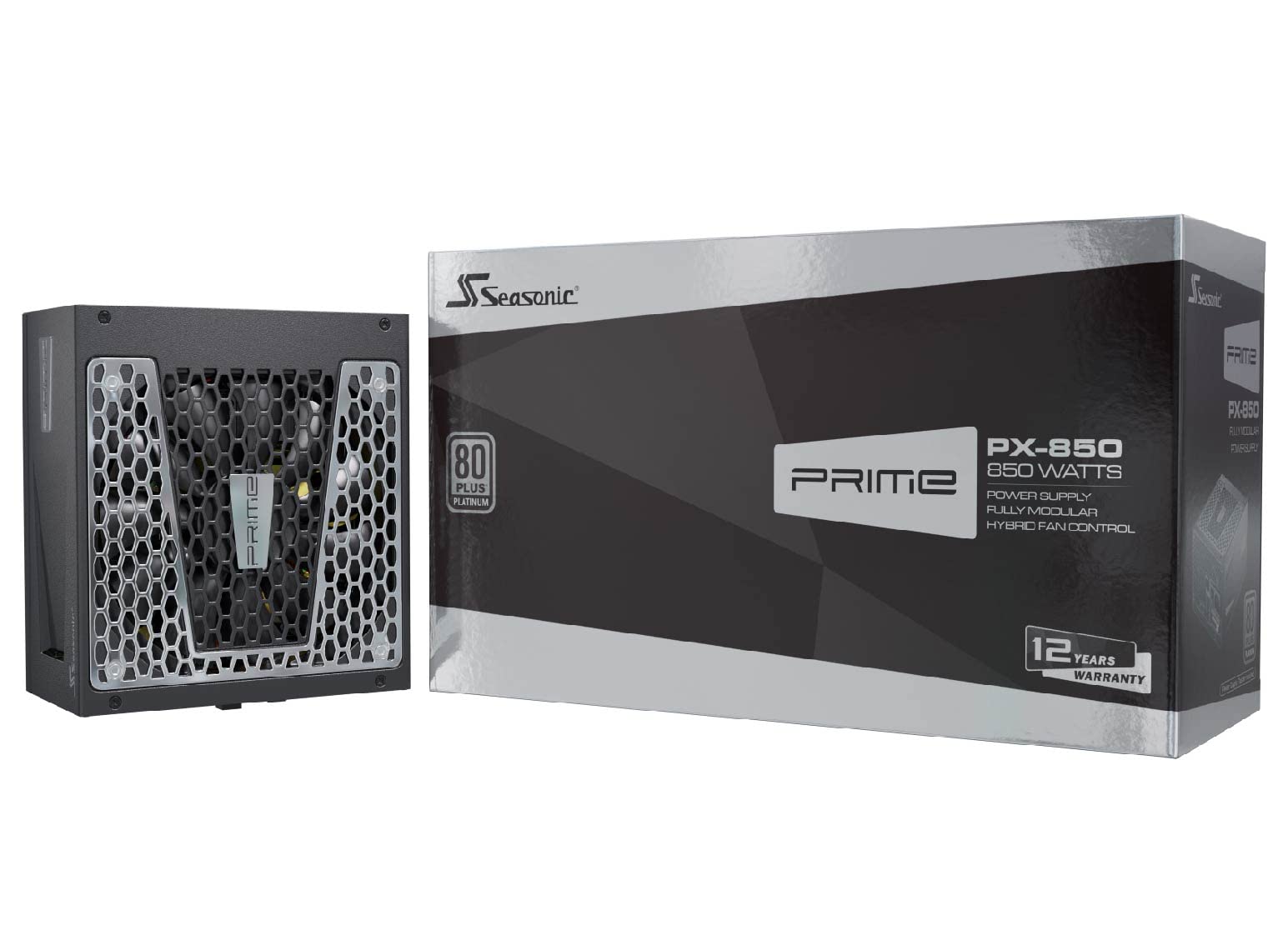 Seasonic Prime PX-850, 850W 80+ Platinum, Full Modular, Fan Control in Fanless, Silent, and Cooling Mode, 12 Year Warranty, Perfect Power Supply for Gaming and High-Performance Systems, SSR-850PD.