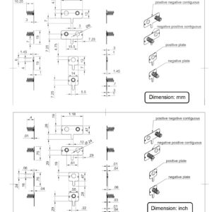 Plantmate AA Battery Spring Contact Nickeling Plated 12 Pieces (3-Set Pack)