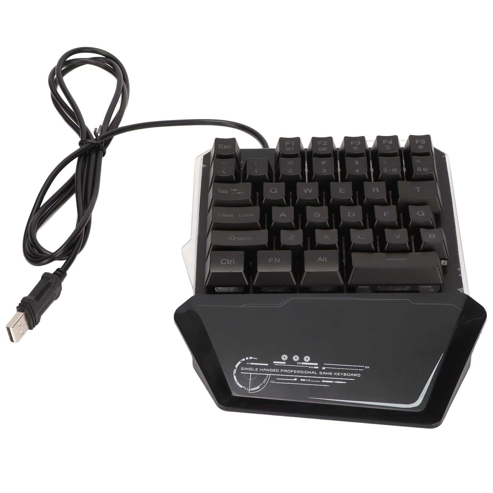 Shanbor One Handed Keyboard, Portable Small Gaming Keyboard for Home for Office