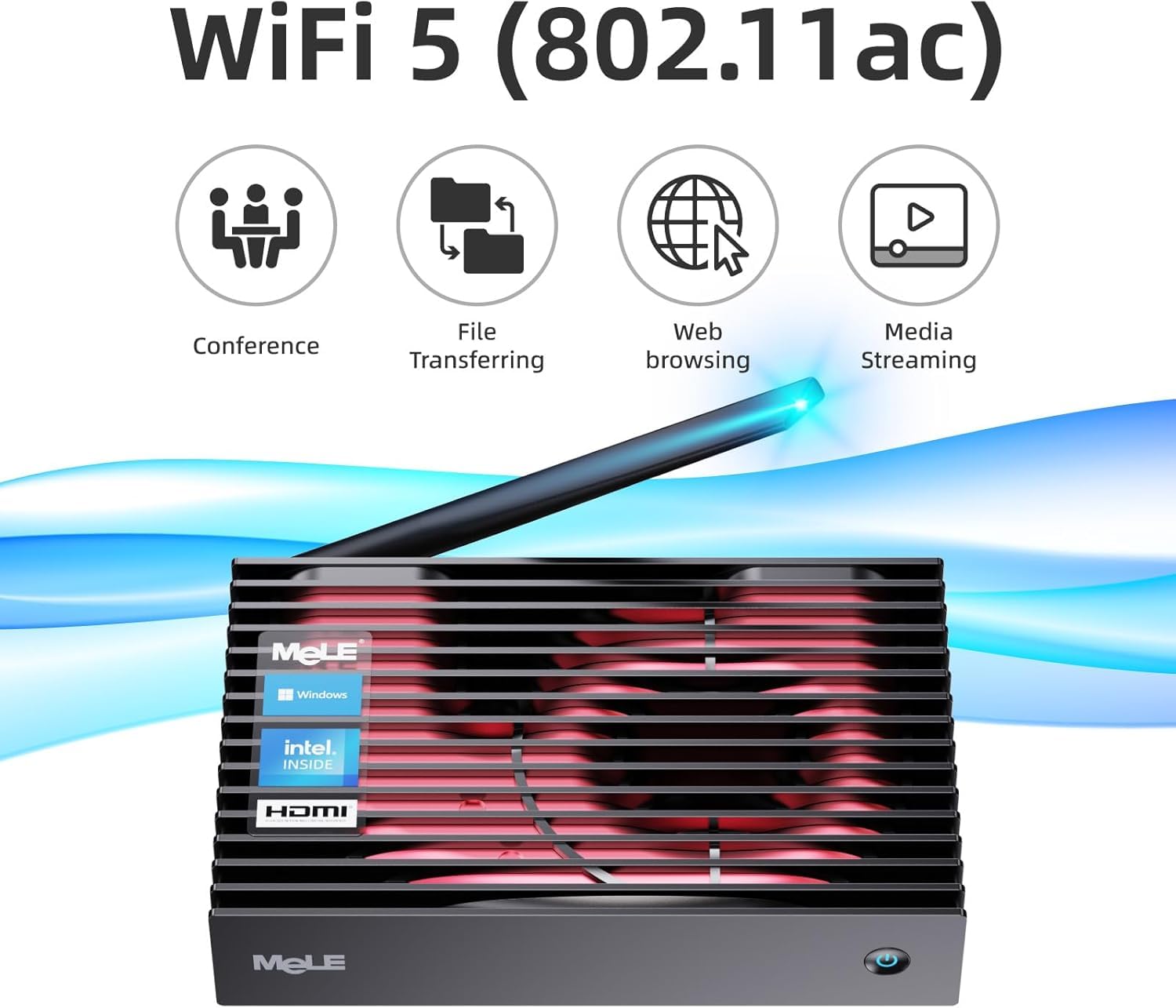 MeLE Mini PC Fanless PCG35HD N5105 Micro Computer, 8GB 128GB Small Desktop Server, Support Triple Monitor 4K WiFi5 Gigabit Ethernet BT5.2 PXE Unlock BIOS Auto Power on Industrial IoT Business