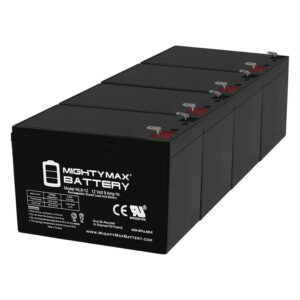 mighty max battery 12v 9ah sla replacement battery for cyberpower rb1280x2a - 4 pack