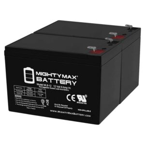 mighty max battery 12v 9ah sla replacement battery for cyberpower rb1280x2a - 2 pack