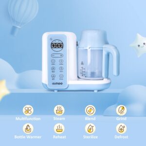 ISIMEE Baby Food Maker, Baby food Processor, Multi-Function Puree Blender Grinder Steamer，baby Food Warmer Mills Machine, Healthy Homemade Baby Food in Minutes with Touch Screen Control