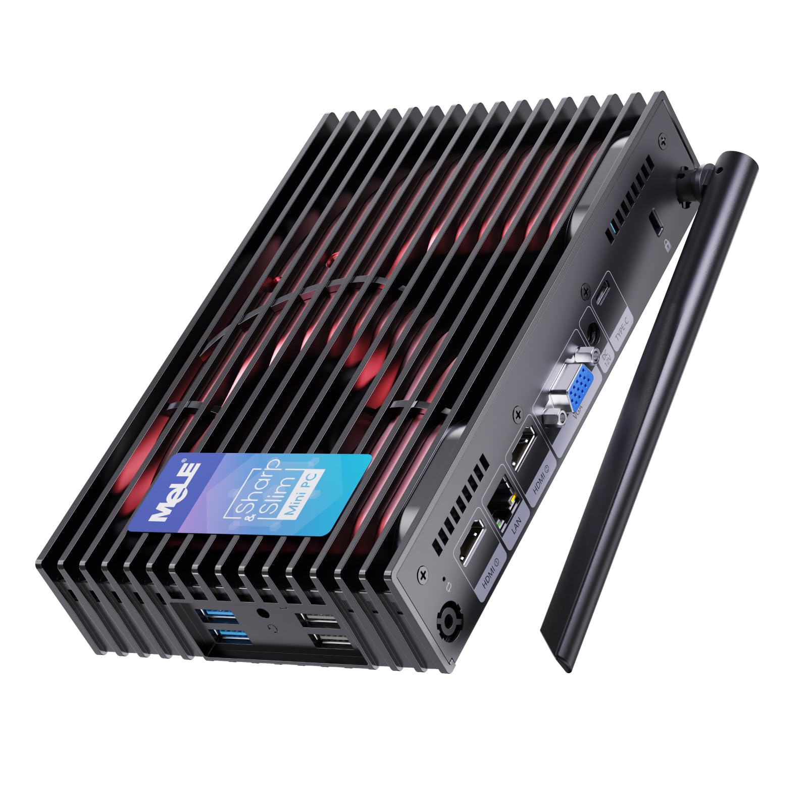 MeLE Mini PC Fanless PCG35HD N5105 Micro Computer, 8GB 128GB Small Desktop Server, Support Triple Monitor 4K WiFi5 Gigabit Ethernet BT5.2 PXE Unlock BIOS Auto Power on Industrial IoT Business