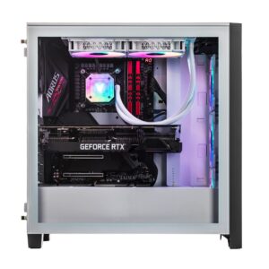 Velztorm Argentux Gaming Desktop PC (Intel i7-11700K 8-Core, 16GB DDR4, 1TB PCIe SSD + 2TB HDD (3.5), GeForce RTX 3070 Ti 8GB, 360mm AIO, RGB Fans, 750W PSU, AC WiFi, BT, Win10Home) VELZ0014