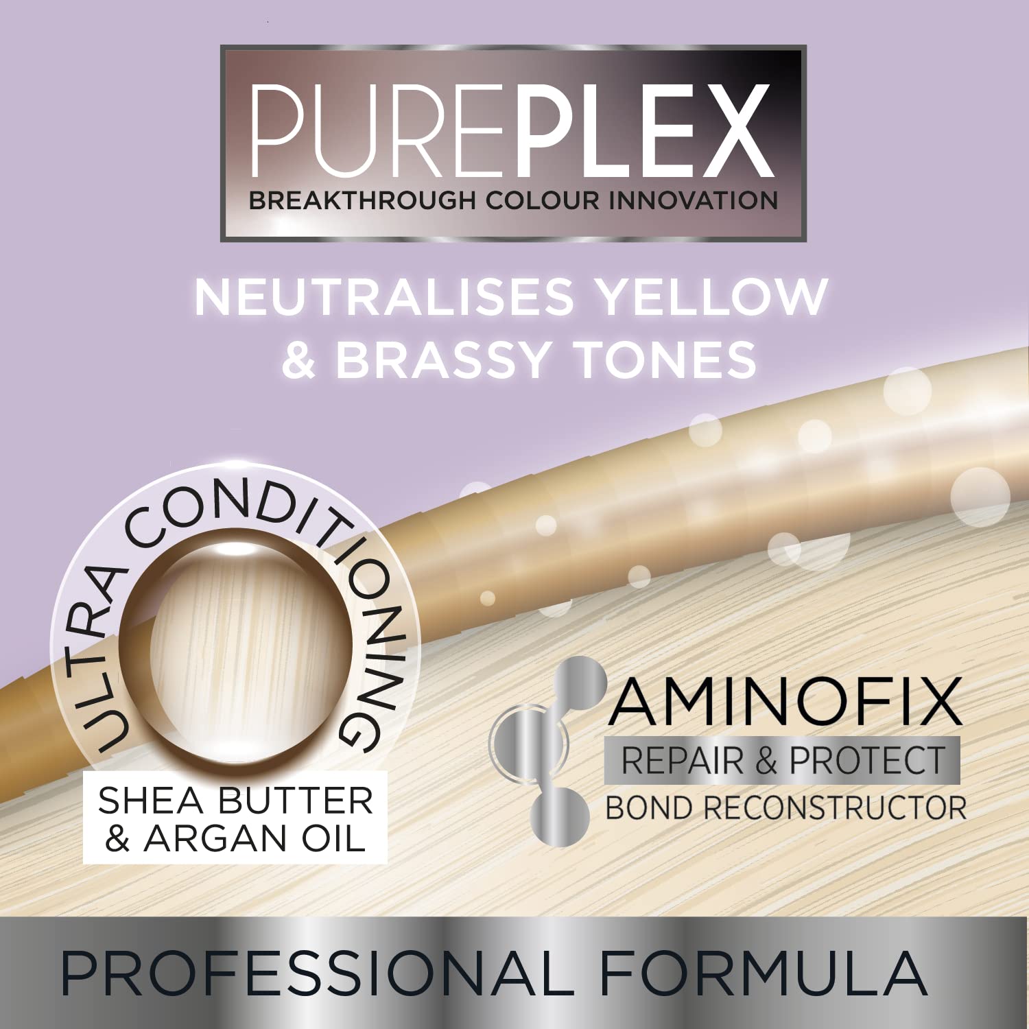 Knight & Wilson PurePlex Bond Reconstructing Blonde Shampoo. Neutralizes Brassy & Yellow Tones in All Blonde, Lightened and Grey Hair Whilst Repairing and Leaving Crisp White Blonde.