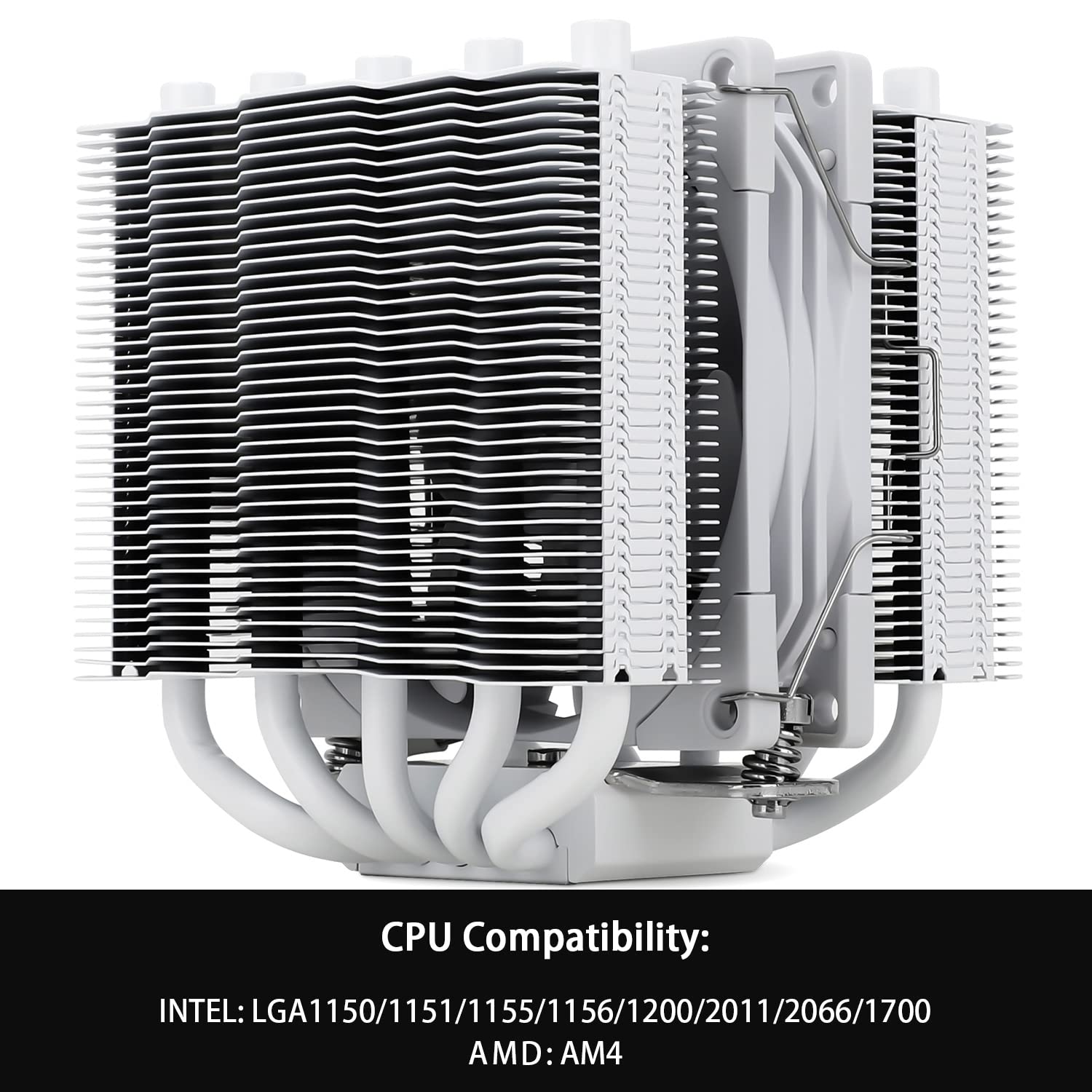 Thermalright Silver Soul 110 White Dual Tower CPU Air Cooler, 5x6mm Heat Pipes, TL-B9W PWM Fan, Aluminium Heatsink Cover, AGHP Technology, for AMD AM4/AM 5 Intel 1700/1150/1151/1200/2066