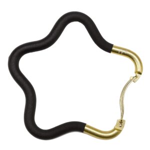 petunia pickle bottom oh my stars stroller hook in black/gold | for all strollers or shopping carts | for carrying diaper bags, book bags, and purses