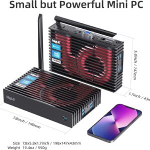 MeLE Mini PC Fanless PCG35HD N5105 Micro Computer, 8GB 128GB Small Desktop Server, Support Triple Monitor 4K WiFi5 Gigabit Ethernet BT5.2 PXE Unlock BIOS Auto Power on Industrial IoT Business