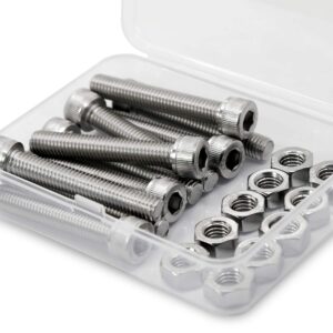 wunmei m5 allen screw and nut combination box 304 stainless steel socket head cap screws (m8 x 60mm)