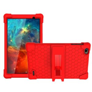 transwon kids case for qlink scepter 8 tablet/xmobile x8pro x8max x8 tablet(not for x8a)/ cellution iris tablet 8.0/ clearsounds csttap8 tablet/for gateway 8 inch tablet model gata30812 - red