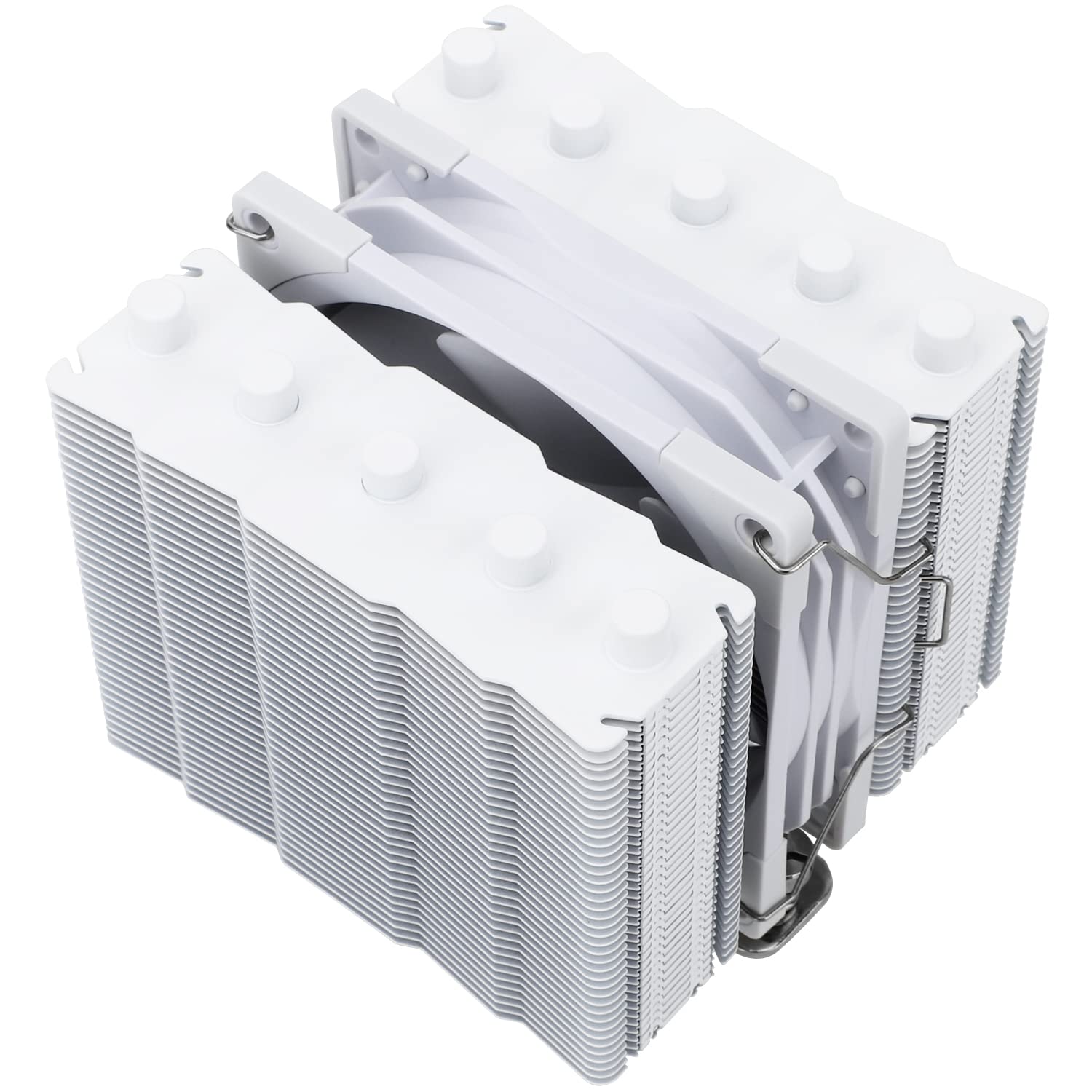 Thermalright Silver Soul 110 White Dual Tower CPU Air Cooler, 5x6mm Heat Pipes, TL-B9W PWM Fan, Aluminium Heatsink Cover, AGHP Technology, for AMD AM4/AM 5 Intel 1700/1150/1151/1200/2066