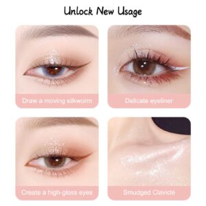 Erinde 4PCS Liquid Glitter Eyeliner Eyeshadow Makeup, Tear Drop, Shimmer Metallic, Long Wearing Waterproof, Twinkle Under Eye Makeup Shadow Christmas Eye Makeup