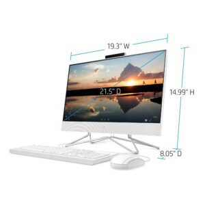 HP 2022 Newest 22-inch FHD All-in-One Desktop Computer Dual-Core AMD Athlon Silver 3050U 32GB DDR4 RAM NVMe M.2 1TB SSD DVD WiFi AC BT RJ45 Webcam Windows 11 Home White w/RE USB3.0 Flash Drive