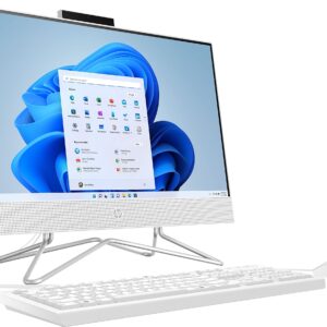 HP 2022 Newest 22-inch FHD All-in-One Desktop Computer Dual-Core AMD Athlon Silver 3050U 32GB DDR4 RAM NVMe M.2 1TB SSD DVD WiFi AC BT RJ45 Webcam Windows 11 Home White w/RE USB3.0 Flash Drive