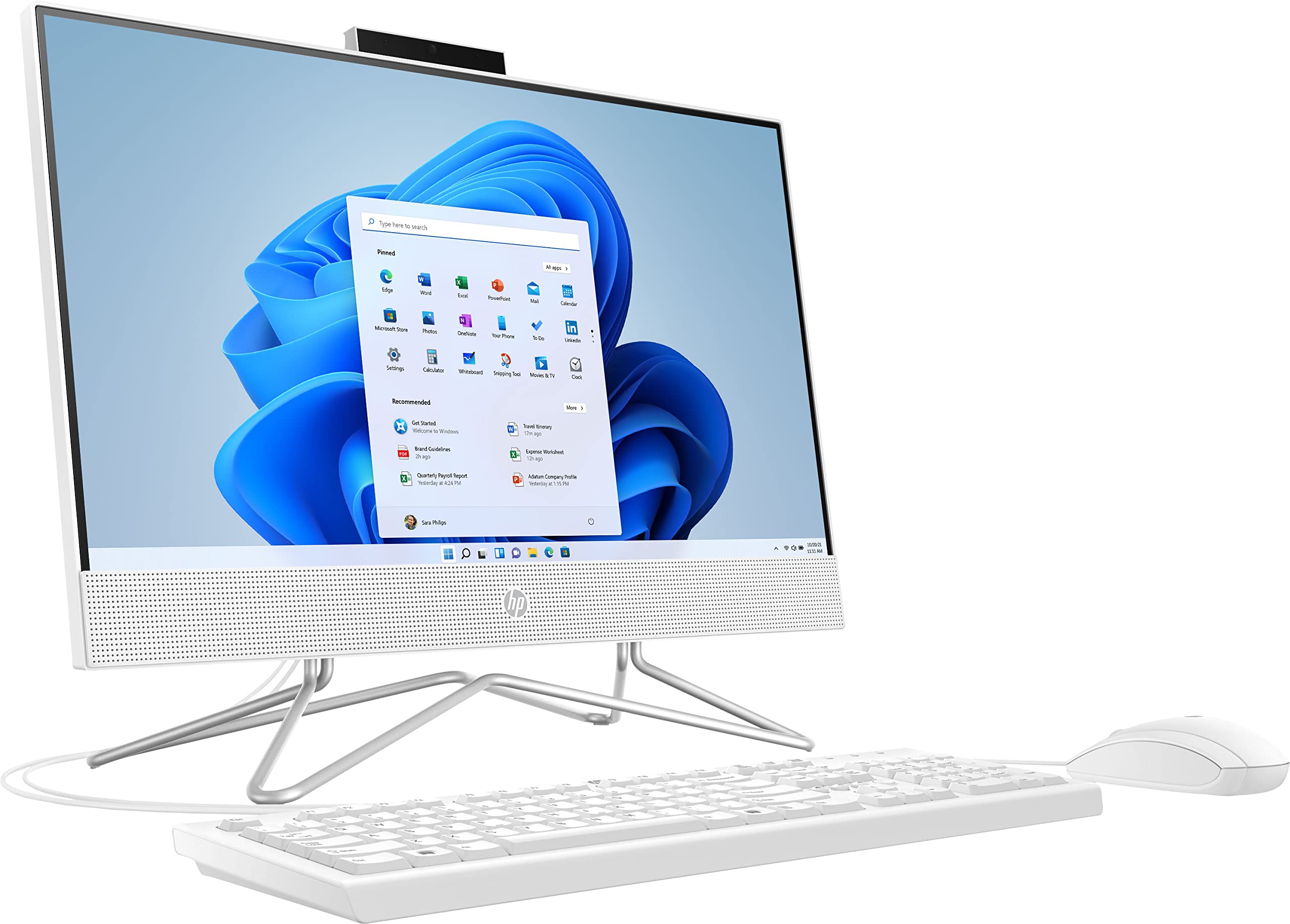 HP 2022 Newest 22-inch FHD All-in-One Desktop Computer Dual-Core AMD Athlon Silver 3050U 32GB DDR4 RAM NVMe M.2 1TB SSD DVD WiFi AC BT RJ45 Webcam Windows 11 Home White w/RE USB3.0 Flash Drive