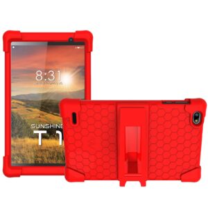 (for sunshine t1 elite tablet) transwon kids case cover for 8 inch cloud mobile sunshine t1 elite tablet/sunshine t1 tablet case - red