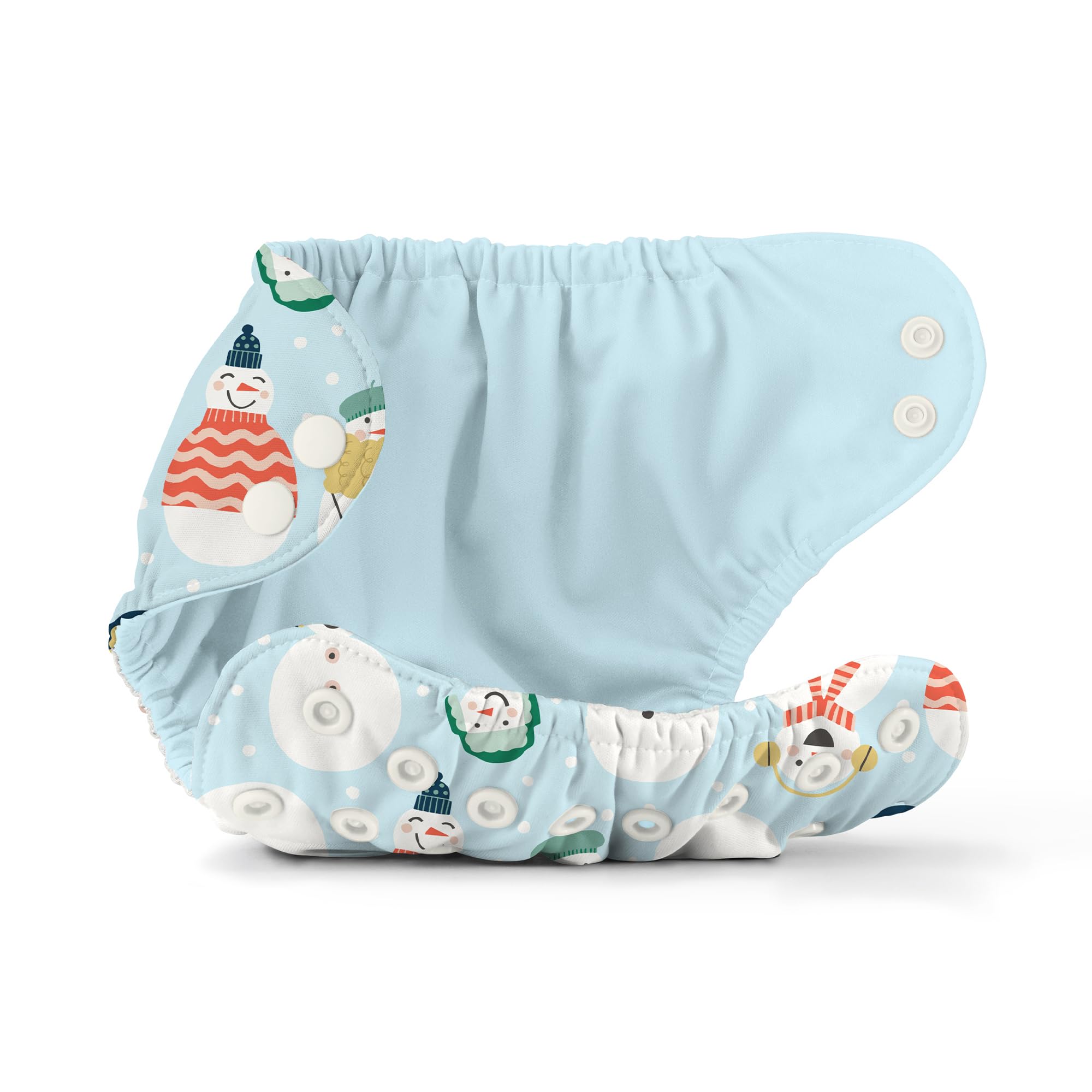 Esembly Cloth Diaper Outer, Waterproof Cloth Diaper Cover, Swim Diaper, Leak-Proof and Breathable Layer Over Prefolds, Flats or Fitteds, Reusable Diaper with Snap Closure, Size 2 (18-35lbs), Deco Dot