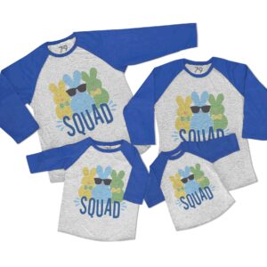 7 ate 9 Apparel Family Matching Happy Easter Shirts - Easter Squad Blue Shirt 5T